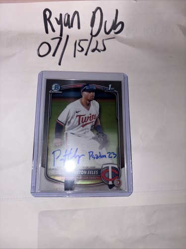 Payton Eeles Bowman Chrome Auto Inscriptions SSP No Other Has Psalm 23 ...