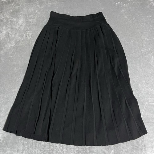 Vintage 90s Brooks Brothers Skirt Womens Large Black Pleated Secretary ...