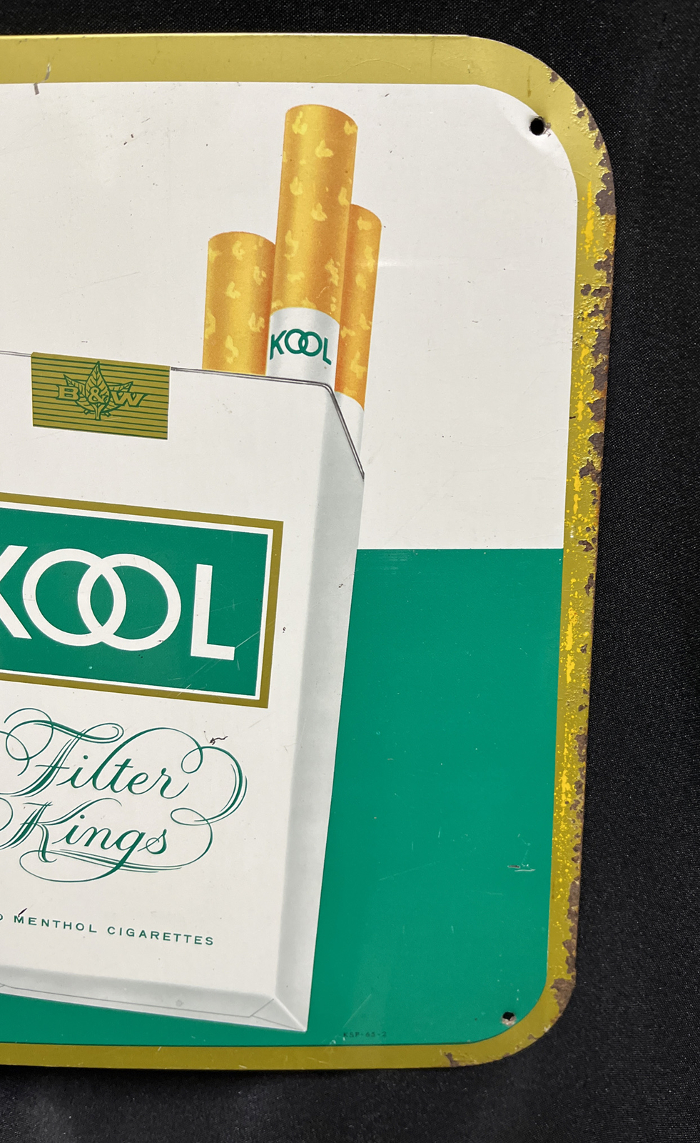 Rare Original Metal Cigarette Sign Kool Filter Kings Extra Coolness ...