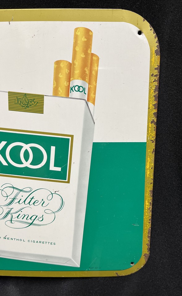 Rare Original Metal Cigarette Sign Kool Filter Kings Extra Coolness ...