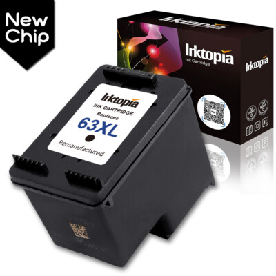 #63XL Black Ink For HP Deskjet 1110 2132 2131 3632 OfficeJet 4655 3832 ...