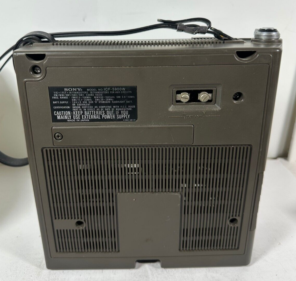 RARE Vintage Sony (ICF-5900W) Shortwave Receiver SW1/SW2/SW3/MW/FM/BFO ...