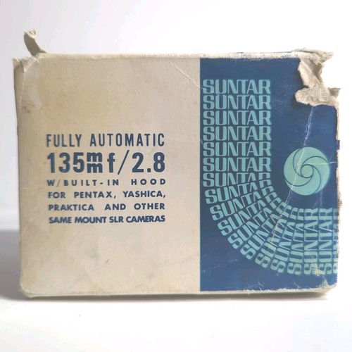 Suntar Auto Telephoto 135mm f/2.8 M42 Screw Mount Lens w/ Caps, Box ...