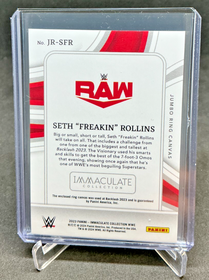 2023 Panini Immaculate WWE SETH FREAKIN ROLLINS Canvas Patch 77/99 | eBay