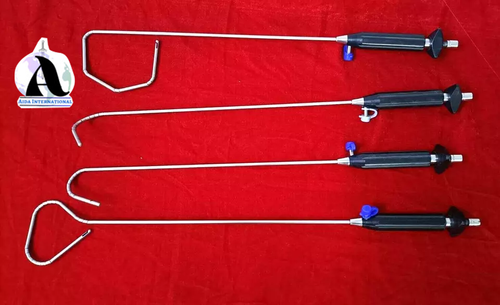 4pc Laparoscopic Snake Retractor Liver Retractor 5mmx330mm Surgical ...