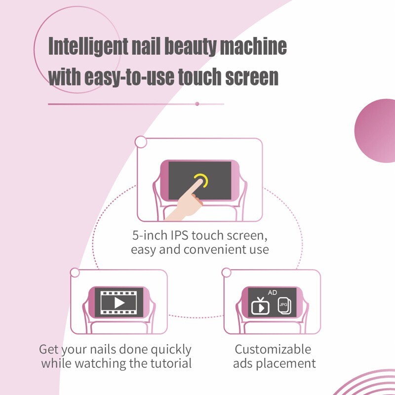 3D Touch Screen Nail Printer APP DIY Auto Nail Art Printing Machine w ...