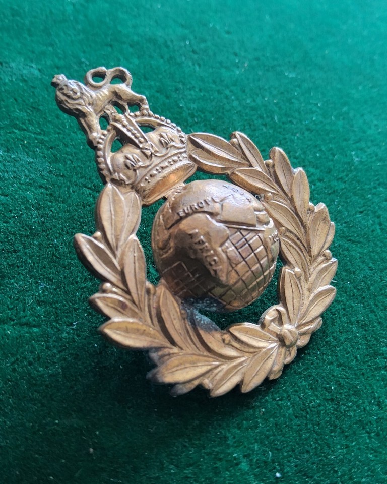 Genuine WW2 Royal Marine Commando Brass Cap Badge British Military ...