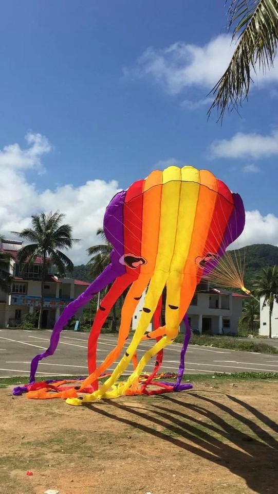 15m Large Octopus Kite Huge Single Line Soft Inflatable Kite Polyester ...