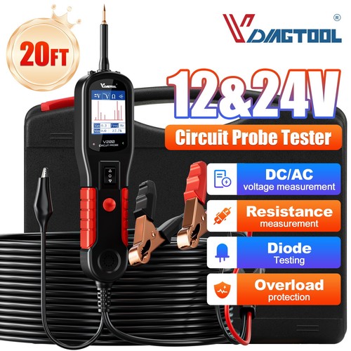 12V 24V Electric Circuit Tester Powerscan AVOmeter Diagnostic Tool ...