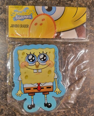 Nickelodeon SpongeBob Squarepants Jumbo Large Pencil ERASER Cartoon New ...