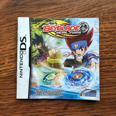 Beyblade Metal Fusion Bey Blade Nintendo DS Gameboy Instruction Manual ...
