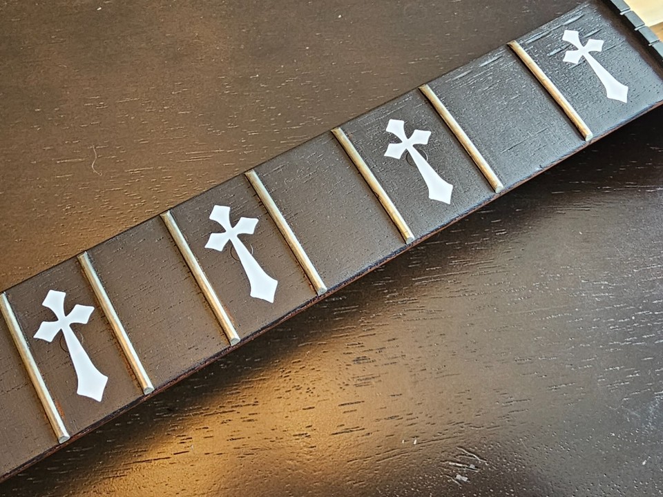 Crosses #4 Gothic Fretboard Markers Vinyl Decals Inlays for Any Guitar ...