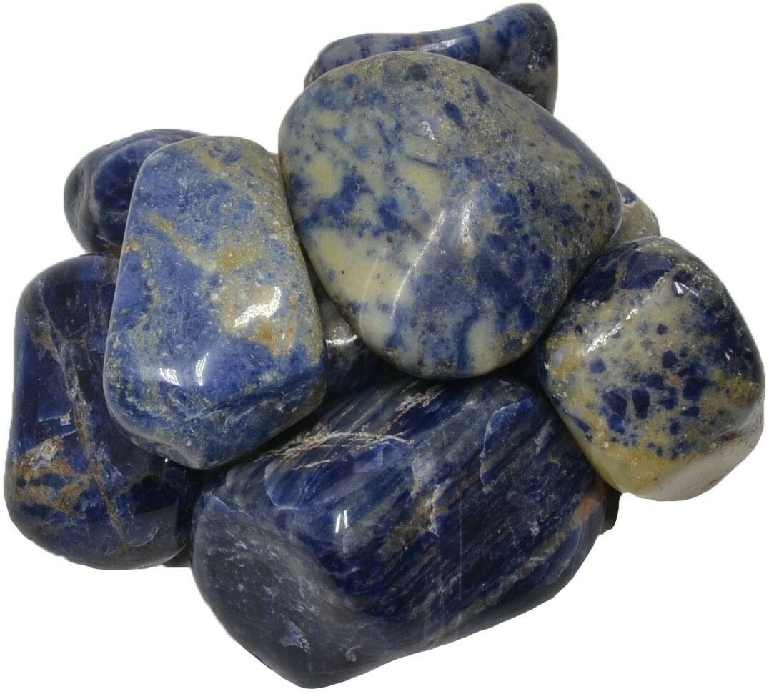 3 lb Sodalite Tumbled Stones - Grade 1 - XXLarge - Rocks Reiki Wicca ...