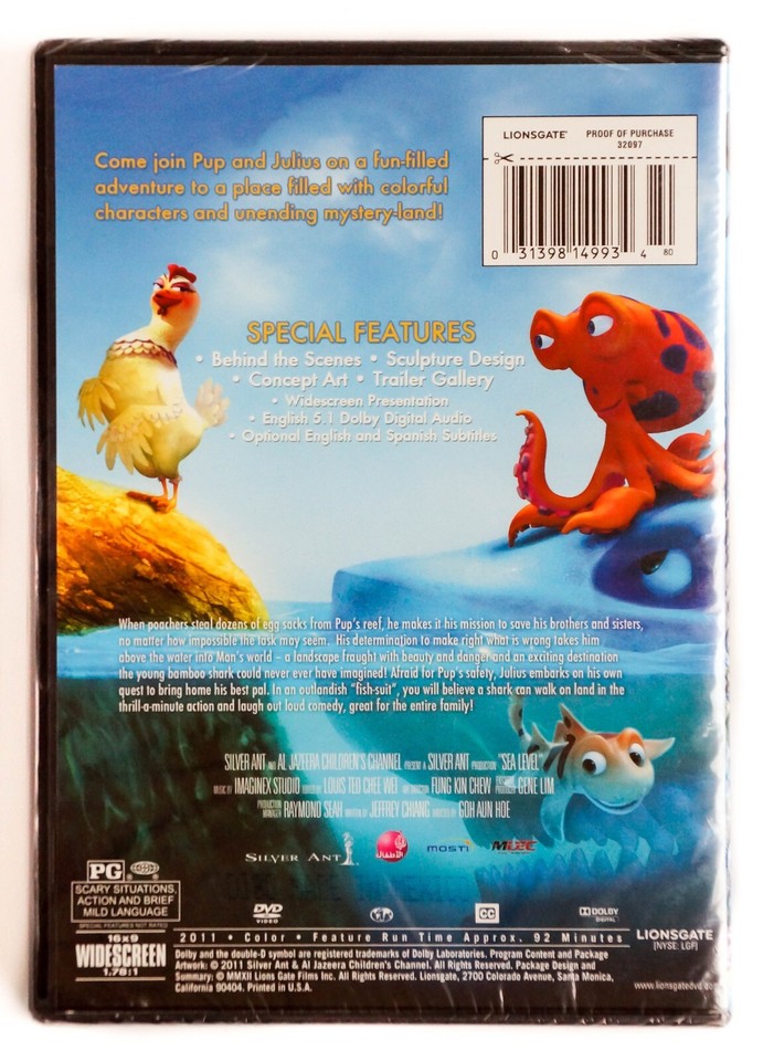 Sea Level (DVD, 2011) Pup and Julius, 2011 Lionsgate, New & Sealed Dove ...