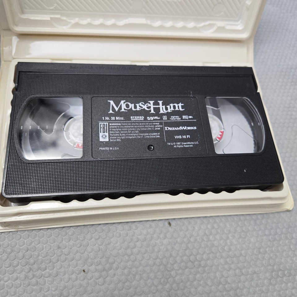 Dreamworks Mouse Hunt Nathan Lane Lee Evans VHS Movie Video Clamshell ...