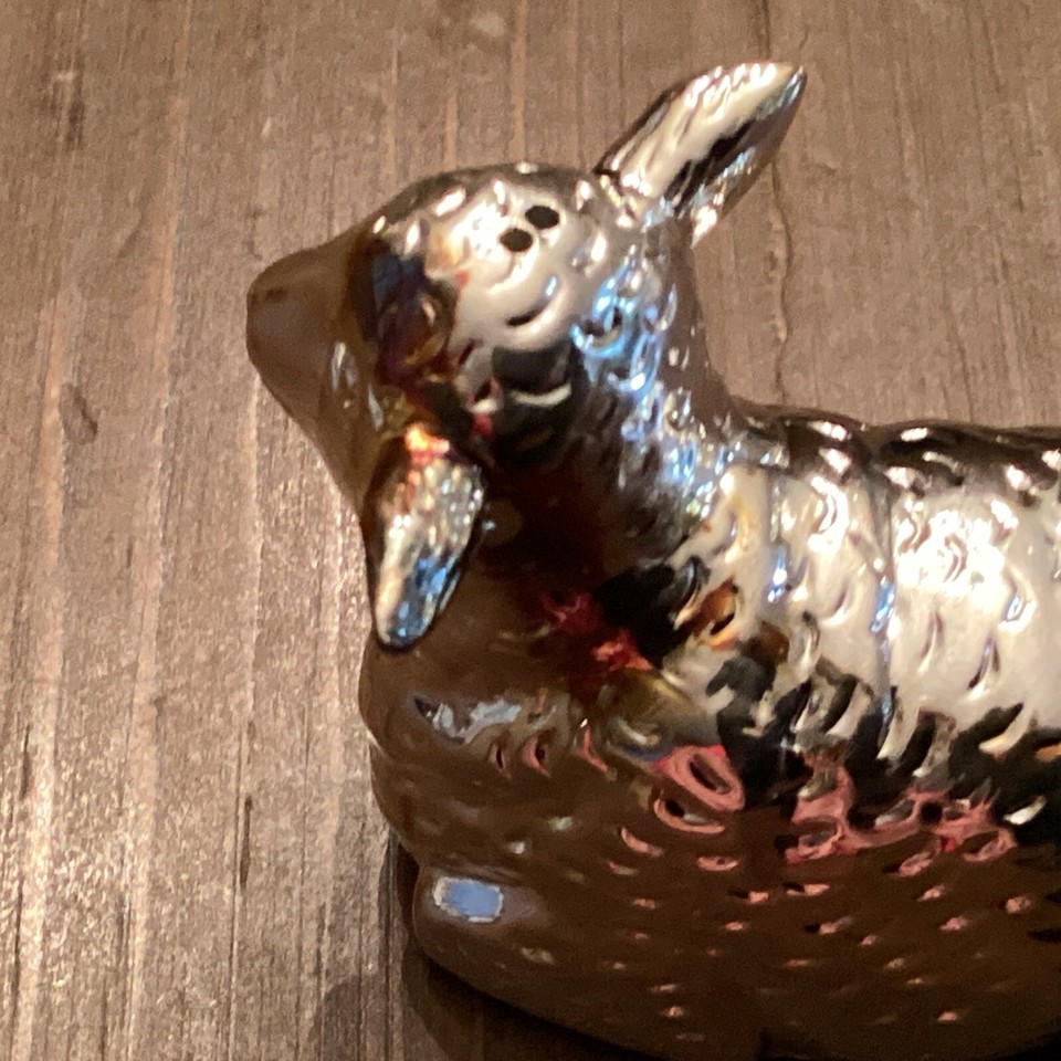 Vintage Neiman Marcus Godinger Silverplate Lion Lamb Salt & Pepper ...