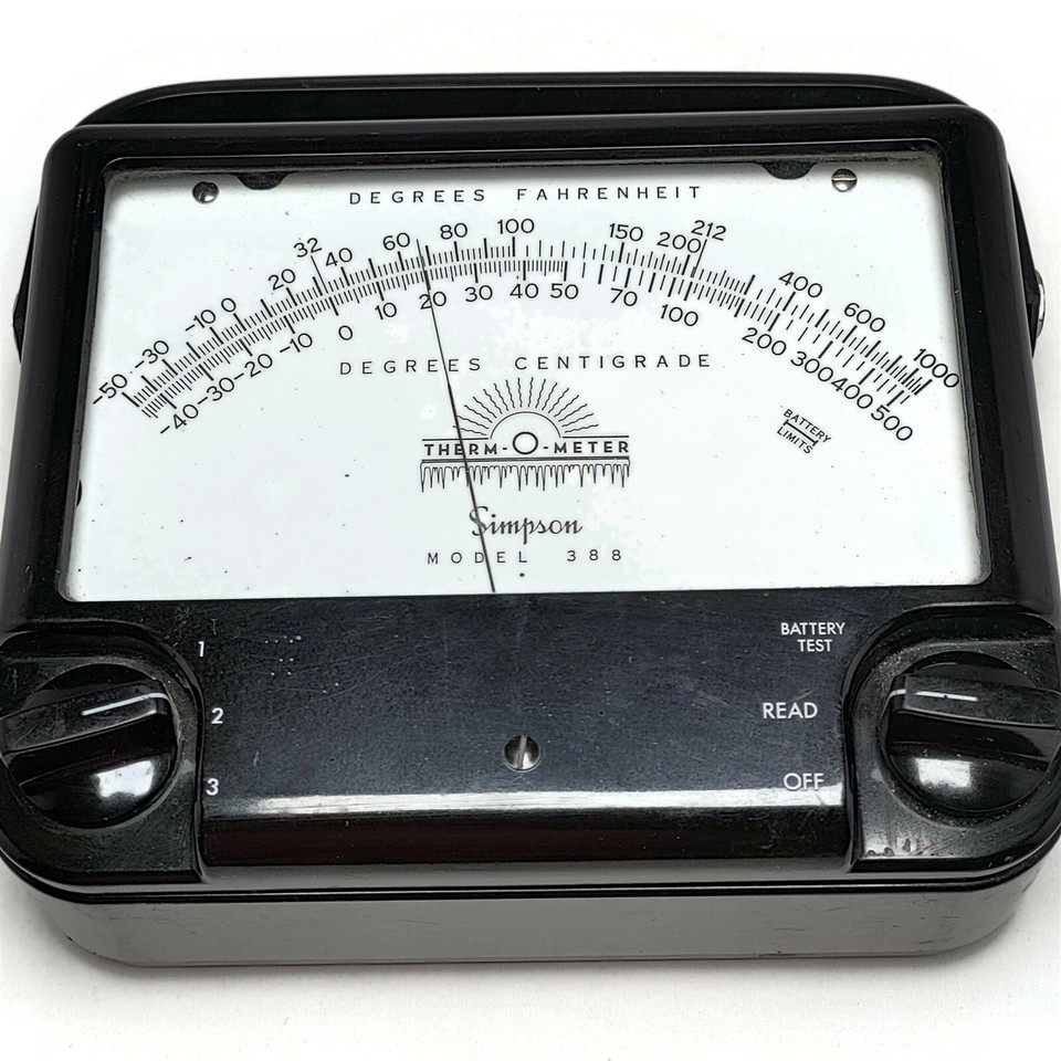 Vintage Simpson Thermometer Model 388. Made in USA | eBay