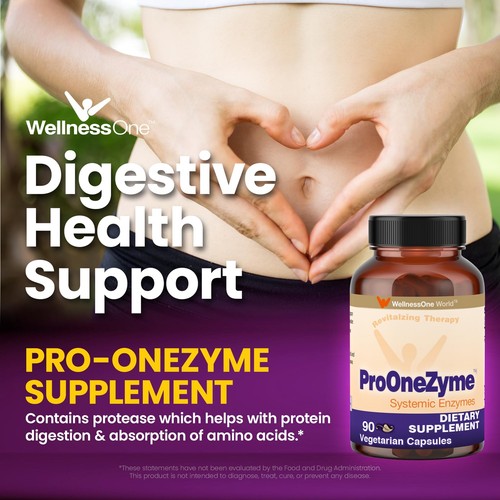 Pro-onezyme Best Proteolytic Systemic Enzymes With Nattokinase and ...