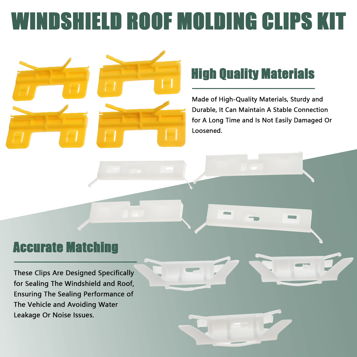 Windshield Roof Molding Clips Repair Set for Honda Civic Clarity HR-V ...