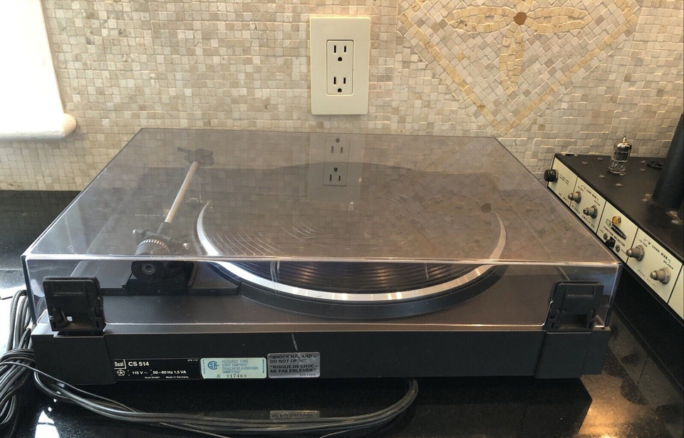 DUAL CS 514 Turntable Stanton Cartridge 500 MK II Auto Return Made In ...