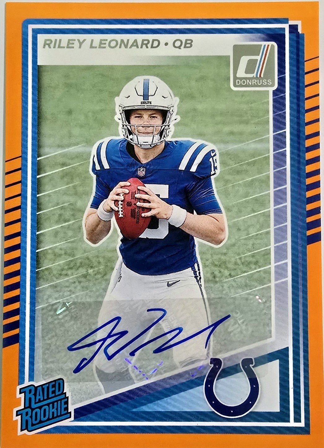 2025 Panini Donruss - Rated Rookie Riley Leonard #341 Orange Autographs ...