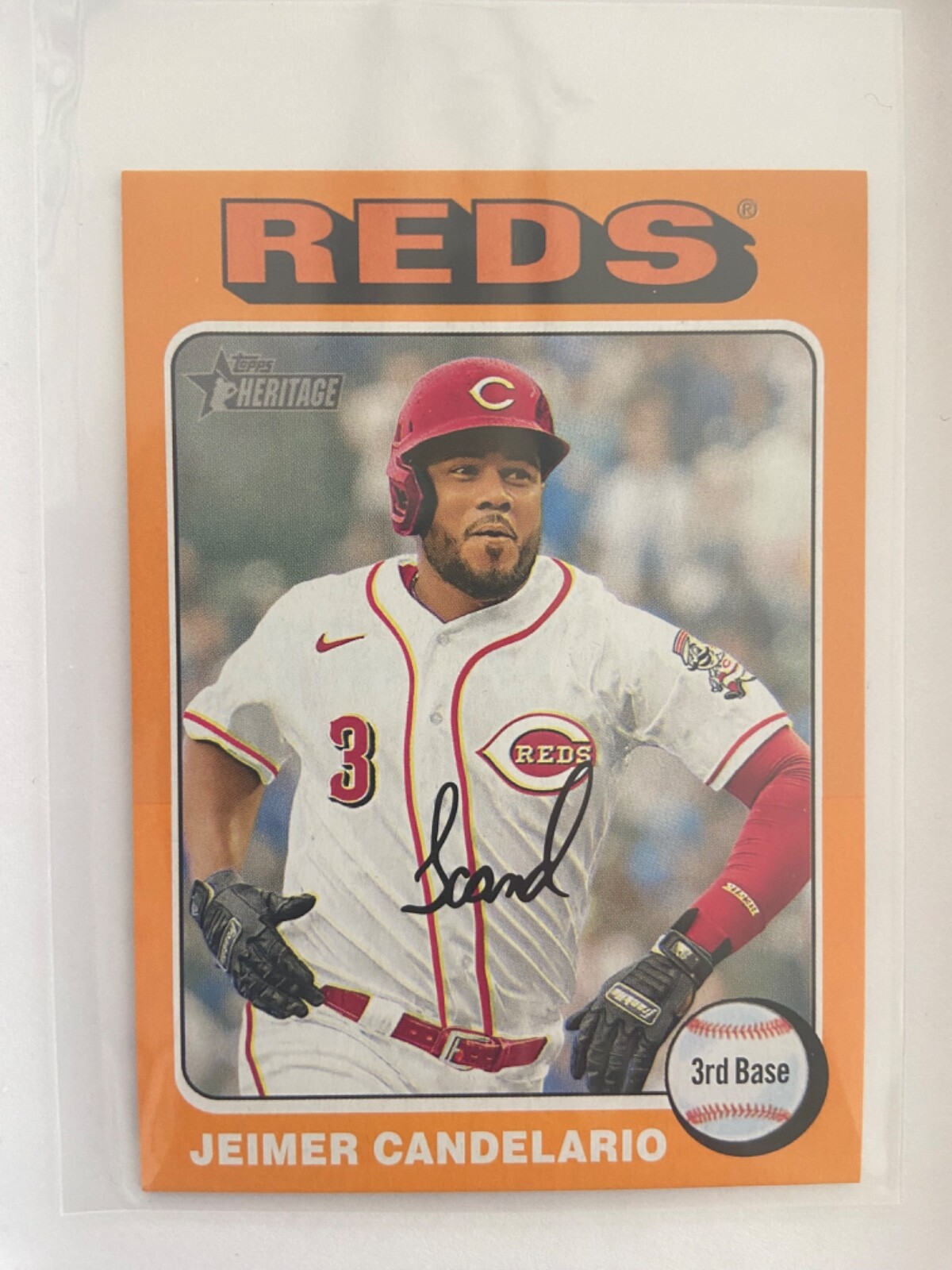2024 Topps Heritage Mini Edition Jeimer Candelario #221 Orange # 1/5 ...