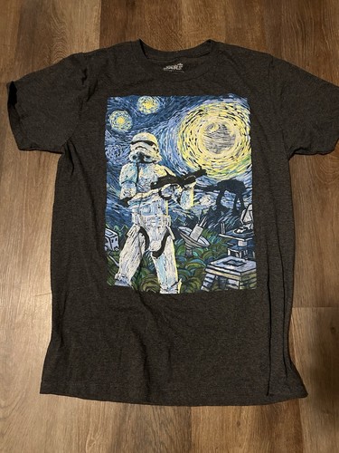Star Wars Stormtrooper Starry Night Charcoal Heather Gray Medium T ...