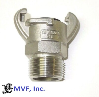 3/4" Male NPT Universal Crowfoot Coupling Chicago Fitting 316 Stainless ...