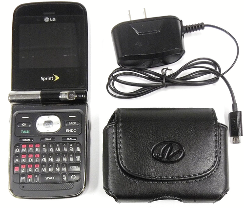 LG Lotus Elite LX610 - Black ( Sprint ) Very Rare Keyboard Flip Phone ...