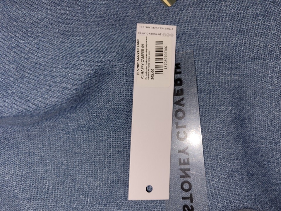 Stoney Clover Lane Denim Flap Backpack NWT SCL Bag Drawstring Camp ...