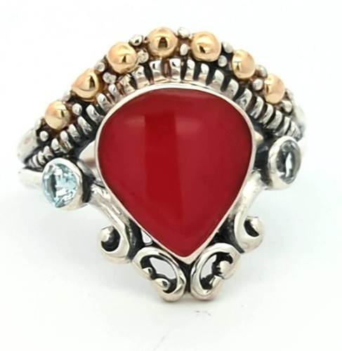 Video 18K Gold 925 Sterling Silver Natural Coral 🪸 Samuel B Artisan ...