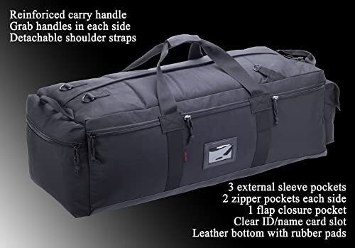 Large Military Duffle Bag Tactical Gear Load Out Bag Deployment Cargo ...