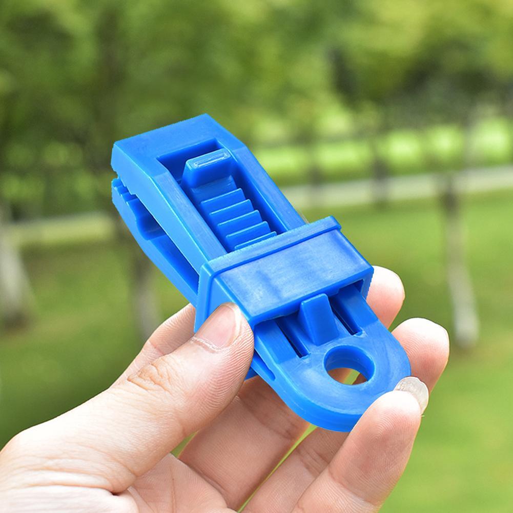 10pcs Outdoor Large Canopy Wind Rope Clamps Windproof Tent Clips (Blue ...