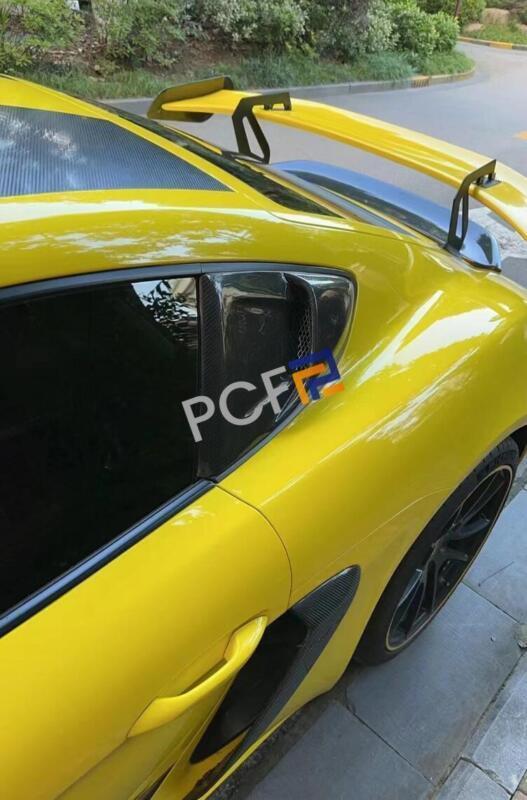 For Porsche 718 Cayman RT4 RS style Dry Carbon Rear Window Louver Side ...