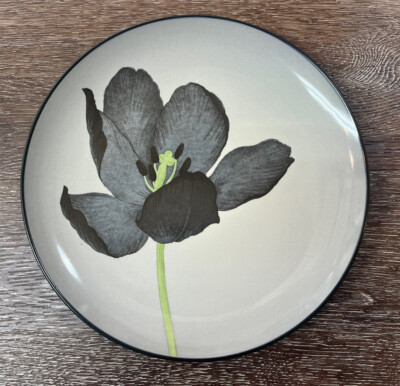 Noritake Colorwave Graphite Floral Accent Plate ~new~ | eBay