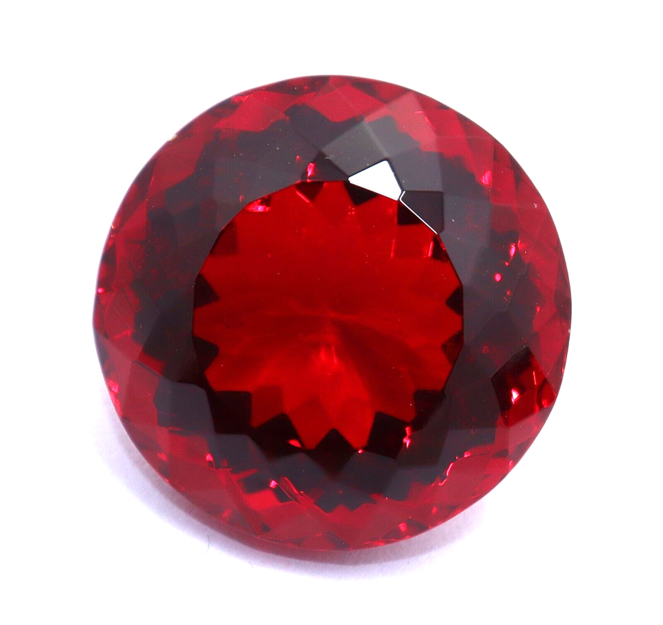 1500 Ct Natural Red Topaz Round Cut Faceted Certified Loose Gemstone | eBay