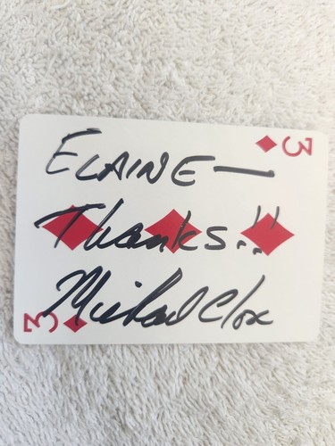 Magician Michael Close Signed Magic Playing Card | eBay