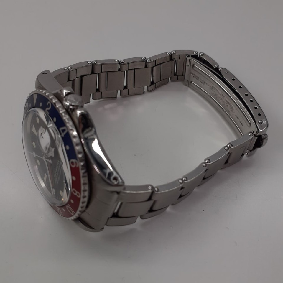 Full Set Rolex GMT Master 40 mm Steel Pepsi Red Blue Watch 1675 Circa ...