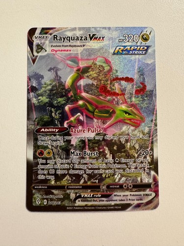 Pokemon Evolving Skies Rayquaza VMAX (Alternate Art Secret) 218/203 | eBay