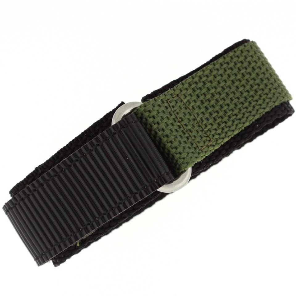 Hook Loop Watch Band Straps Nylon Sports Waterproof Black Navy Green ...