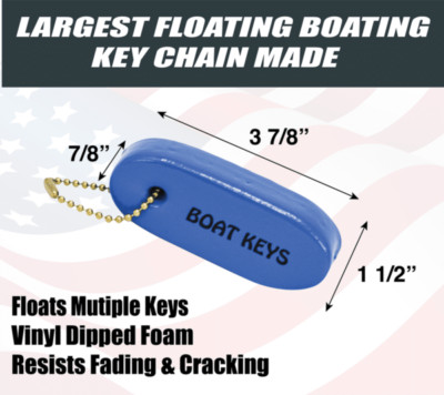 Hardline Dyer BLUE Boat Keys Boat Key Floater Key Chain Will Float ...