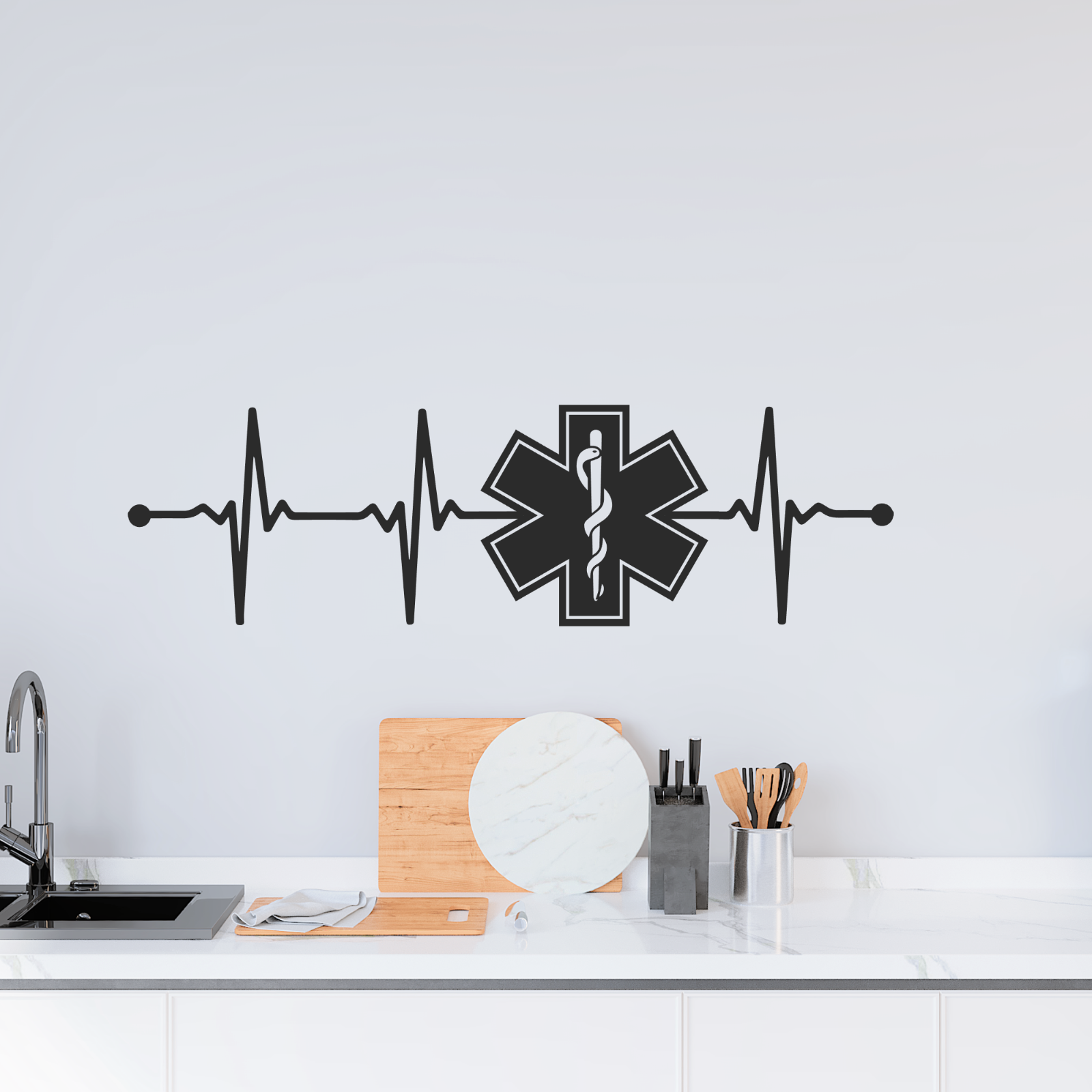 First Responder EMT Decal Heartbeat Auto Wall Tumbler Wall Sticker 22 ...