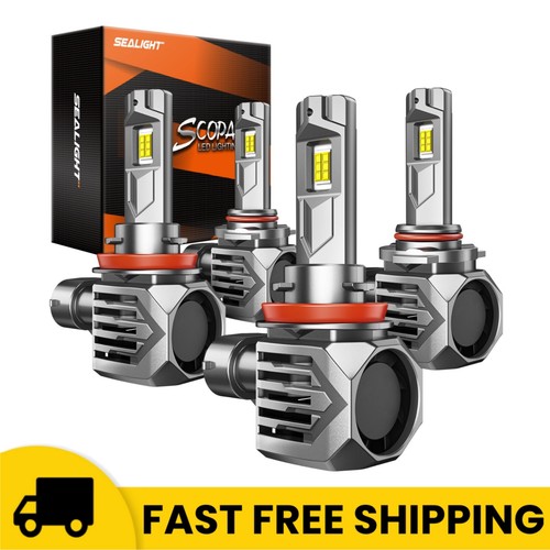 SEALIGHT S7S H11/HB4+9005/HB3 LED Headlight Bulbs Hi/Lo Beam For Toyota ...