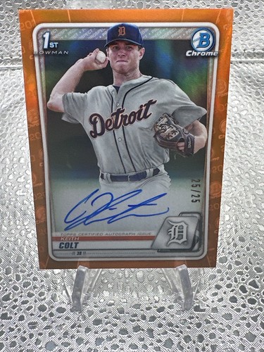 2020 BOWMAN CHROME DRAFT COLT KEITH AUTO 25/25 Orange Refractor 1st RC ...