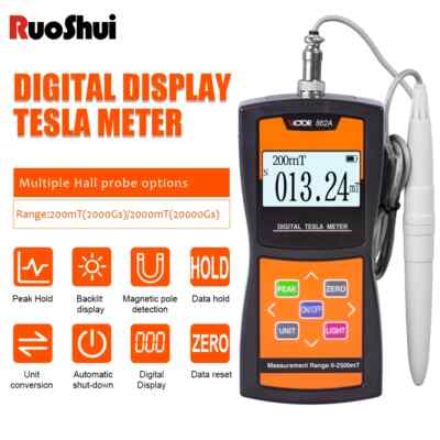 Tesla Meter Tester Gauss Meter Digital Surface Magnetic Field ...