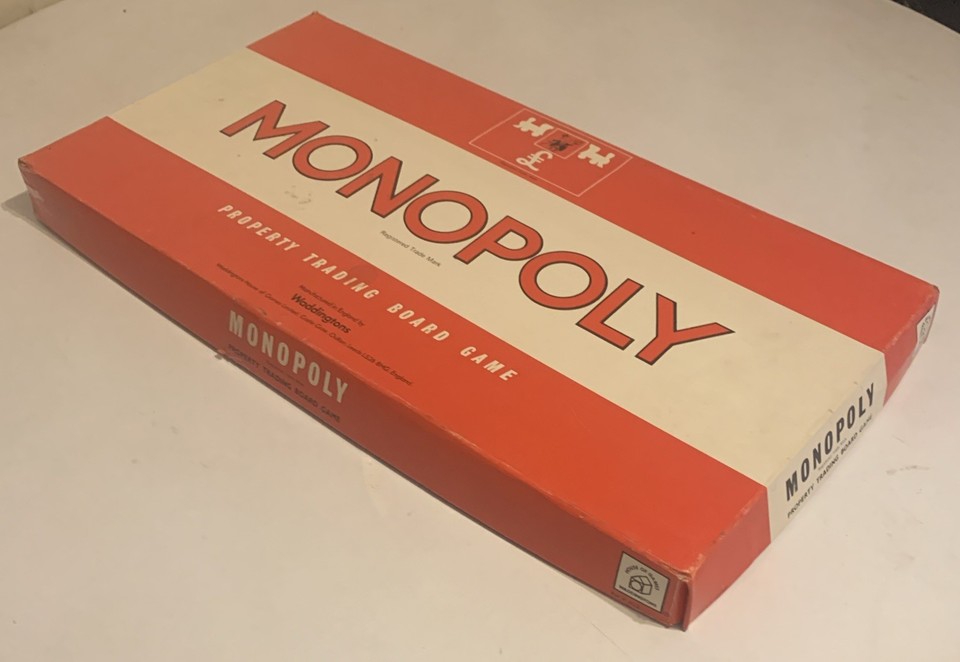 Vintage Monopoly Original Classic Waddingtons Board Game 109% Complete ...