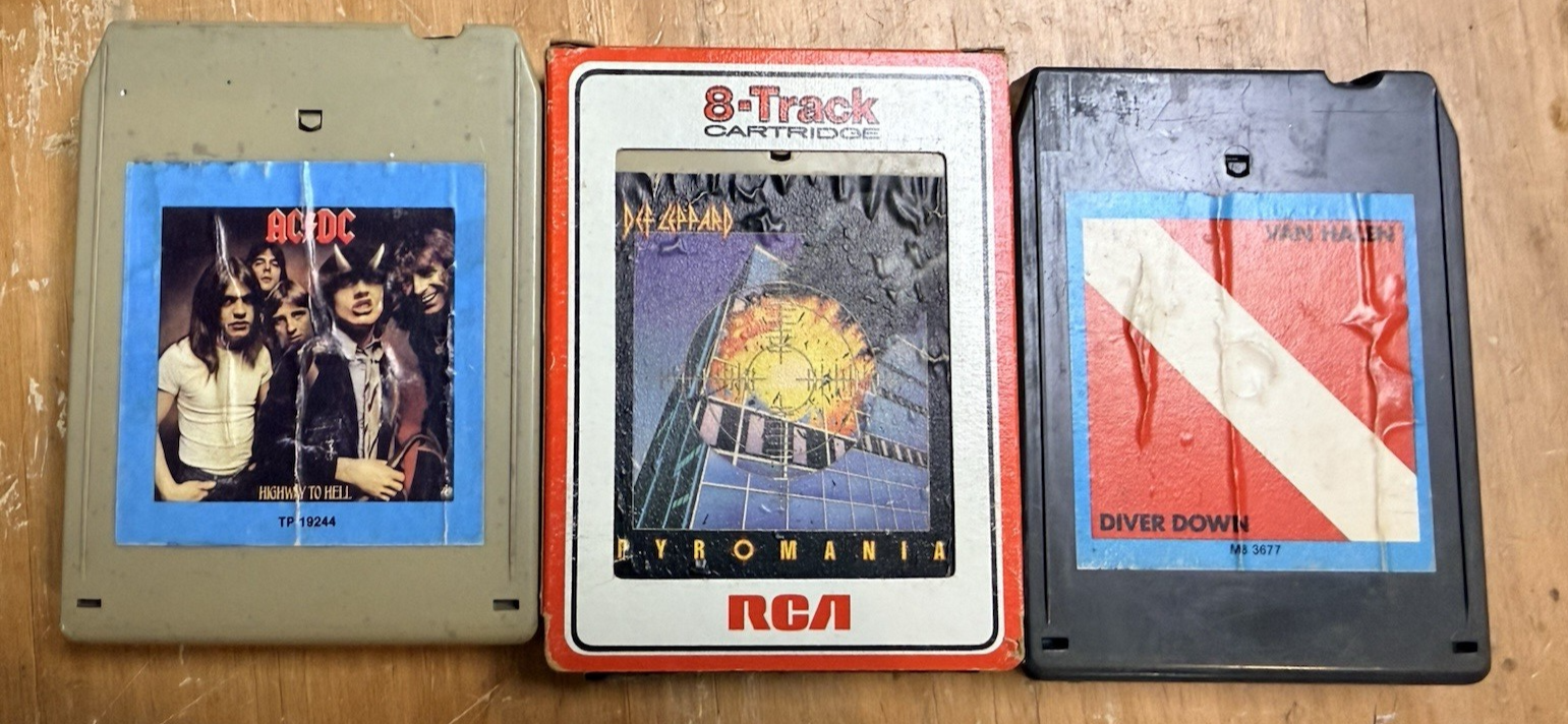 Lot of 3 HARD ROCK 8 Track Tapes AC/DC - DEF LEOPARD - VAN HALEN | eBay