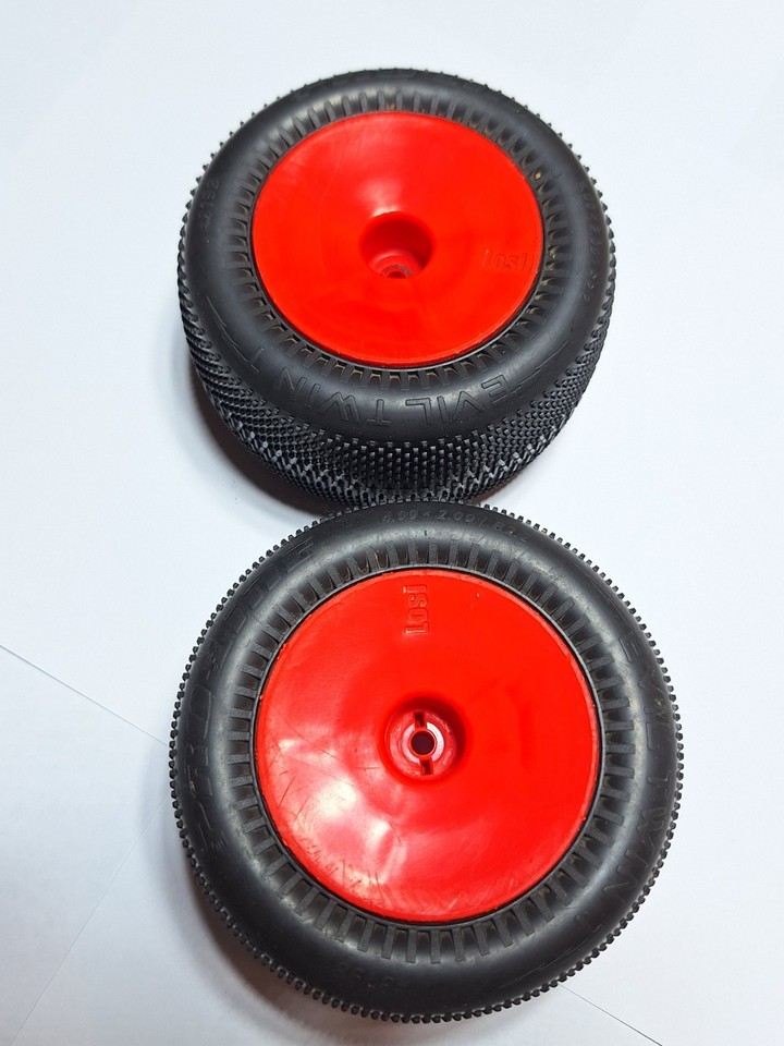 Vintage RC Team Losi XXXT MF Matt Francis Rear Wheels Red Proline Tires A - 7156 | eBay