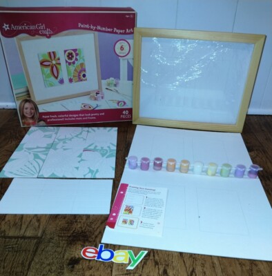 American Girl Crafts Paint by Number Paper Art PAINTING SET W WOOD ...