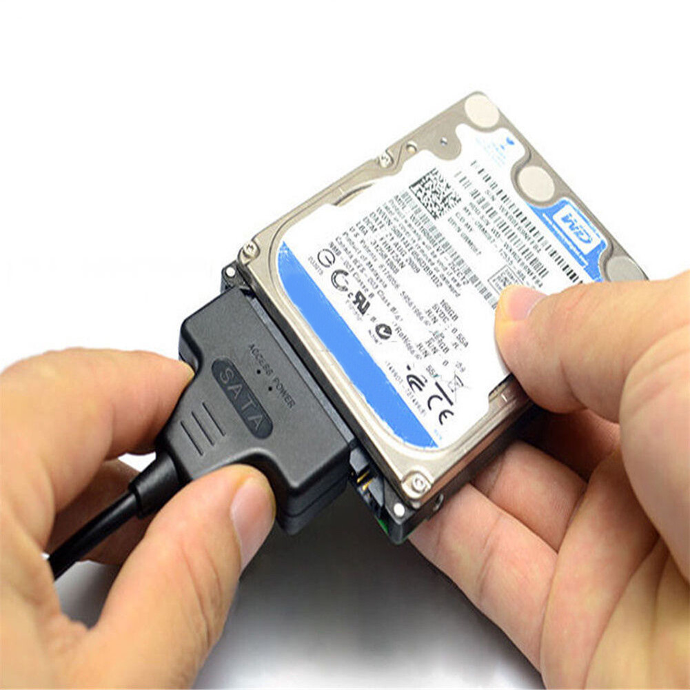 Dual USB External Cable SSD Hard Disk Drive Adapter USB To SATA 2.5 ...